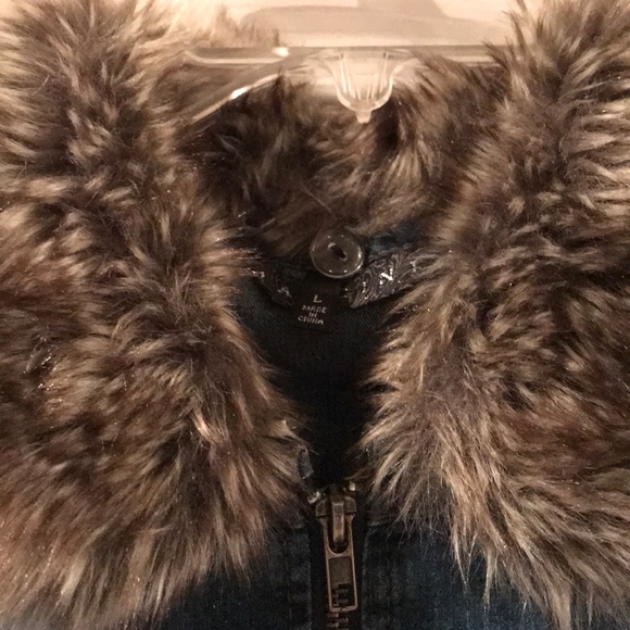 Baccini | Jackets & Coats | Baccini Denim Vest With Removable Fur ...